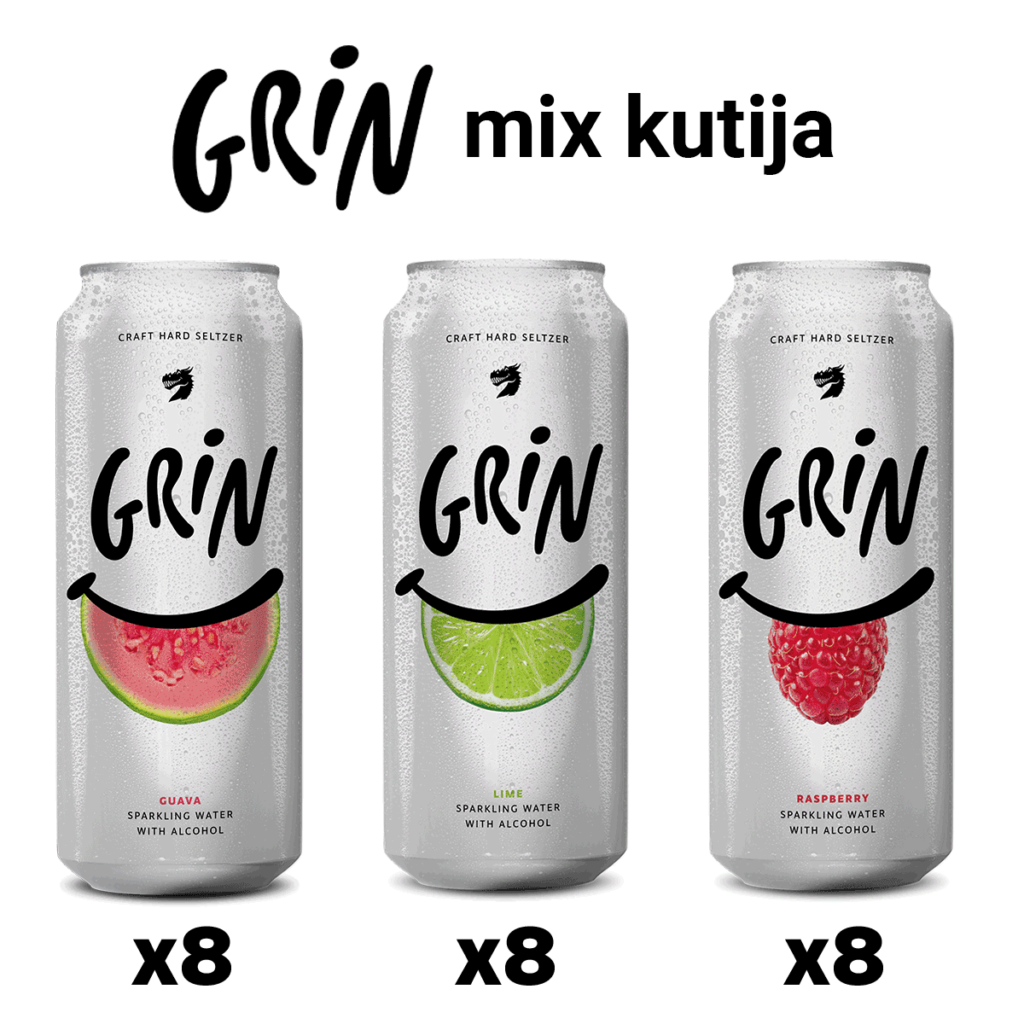 GRIN MIX - karton limenke 24x0,5l - Zmajski webshop